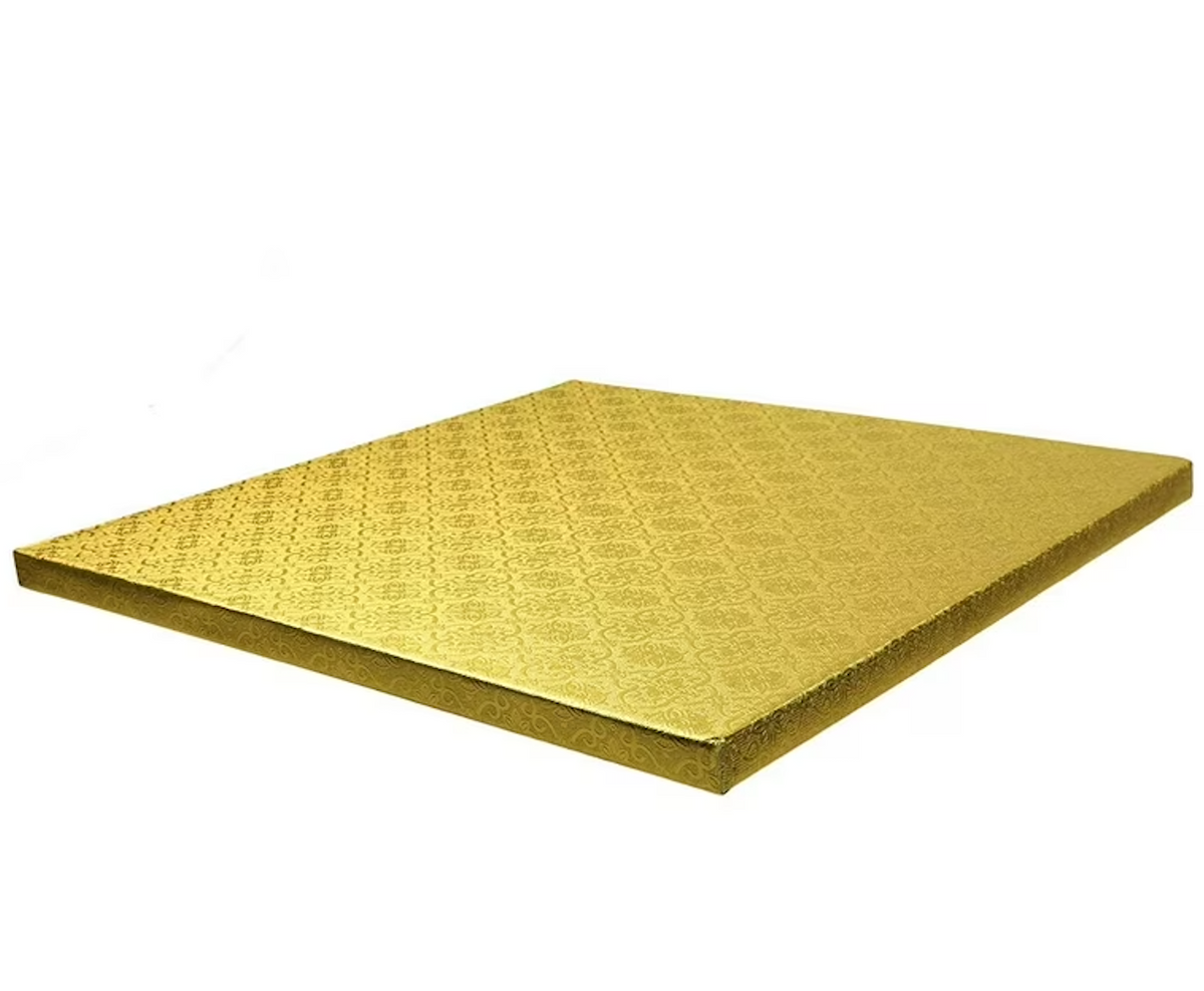 Rectangular Cake Board (1/2" thick)- Gold Foil Corrugated Cardboard fo ...